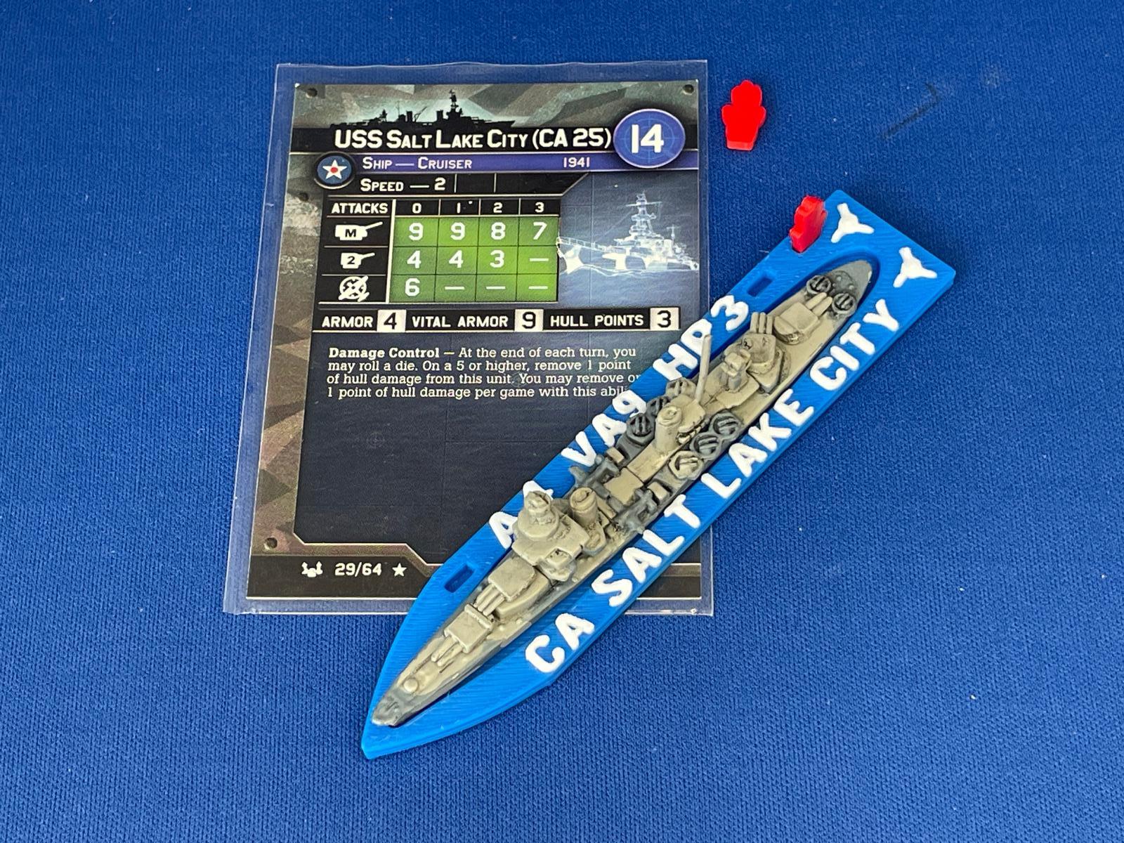 War at Sea USS Salt Lake City Ship Base - Game Aid by The Fun Kingdom ...